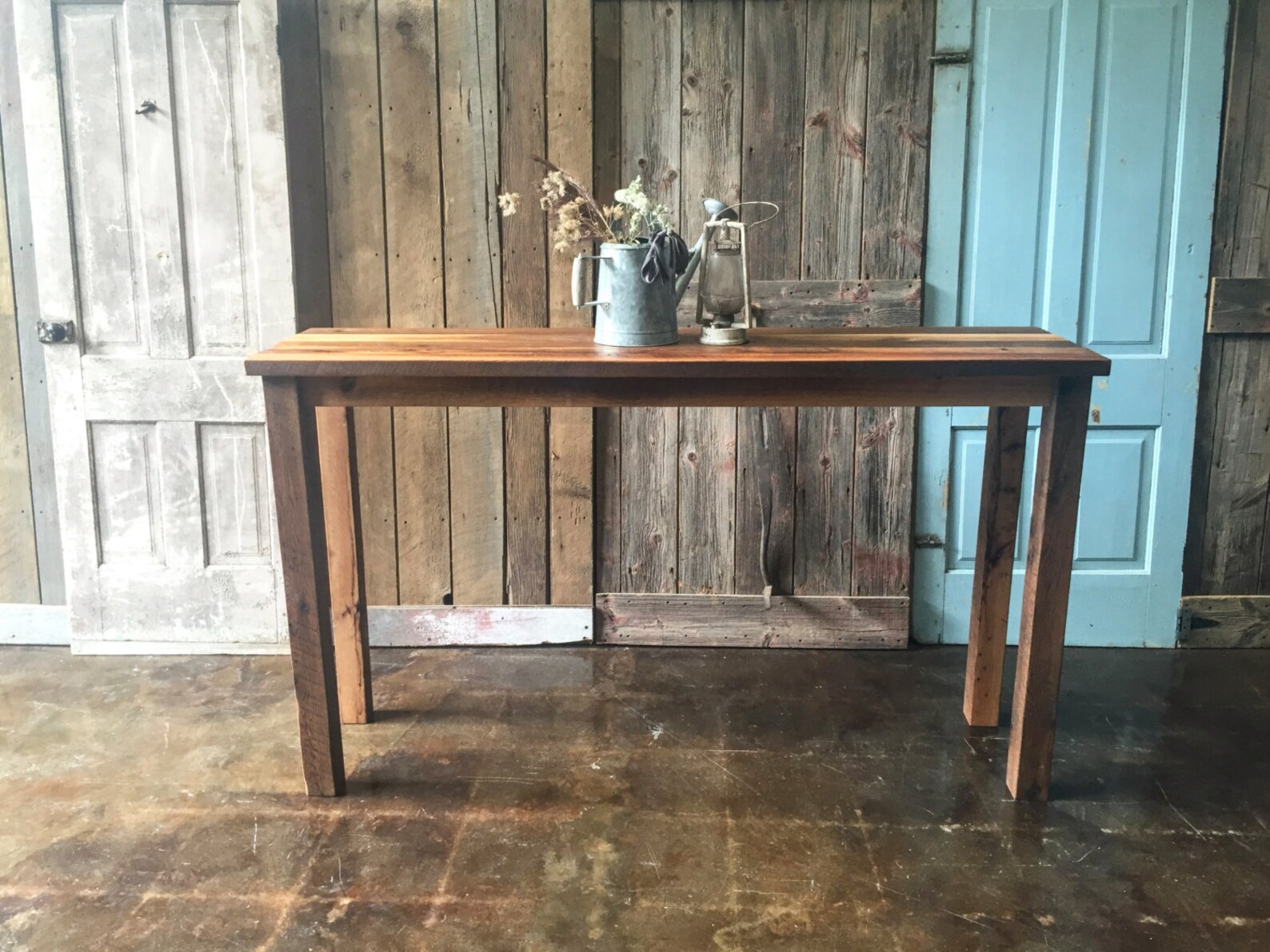 Farmhouse Reclaimed Wood Console Table - Etsy
