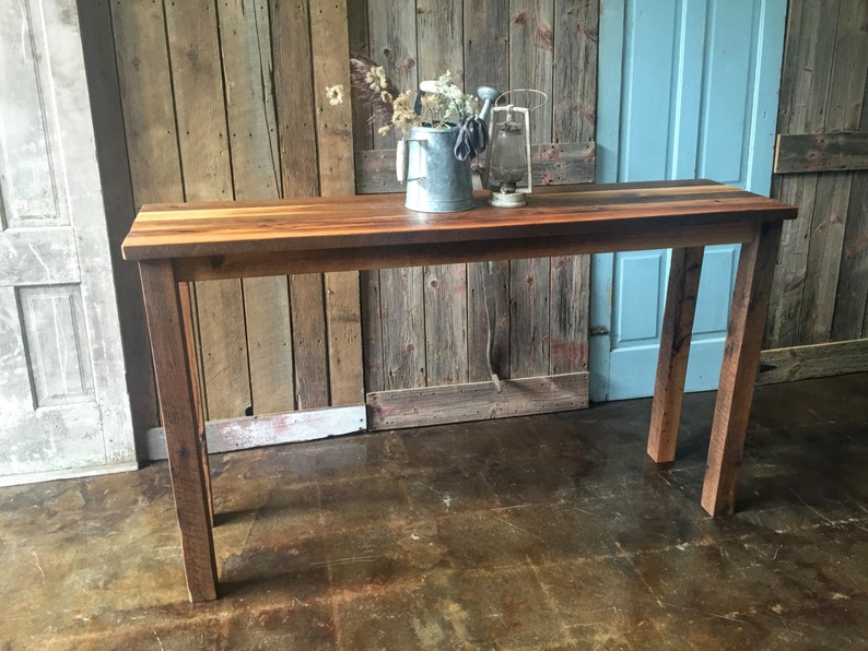 Farmhouse Reclaimed Wood Console Table - Etsy