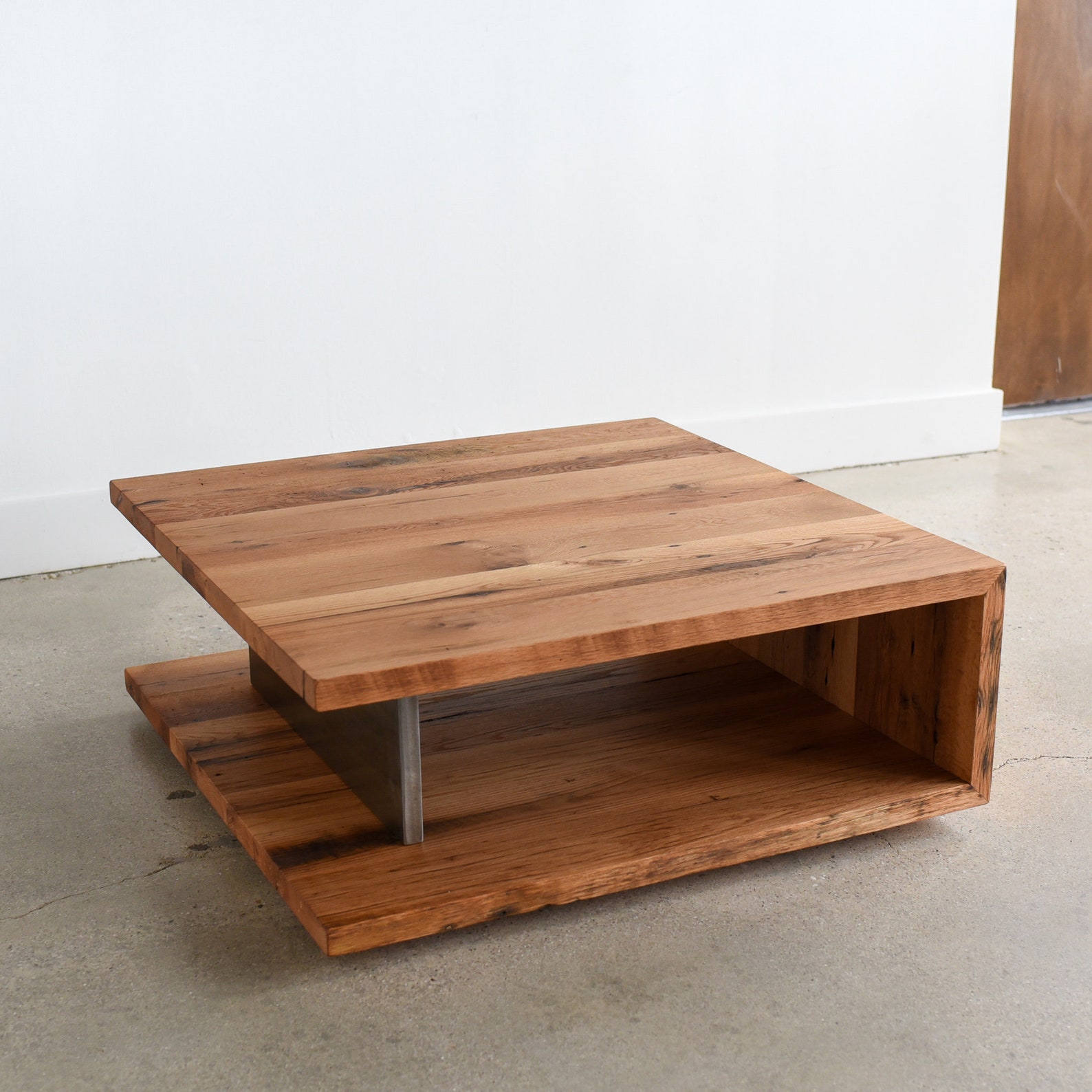 Coffee Table With Open Shelf / Modern Coffee Table Made From - Etsy