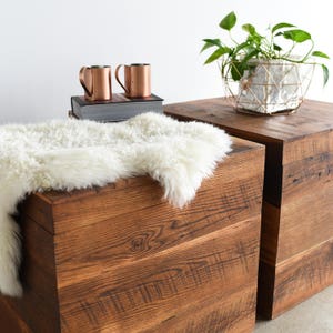 Coffee Table Storage Box Made With Reclaimed Wood / Lift Trunk / Accent ...