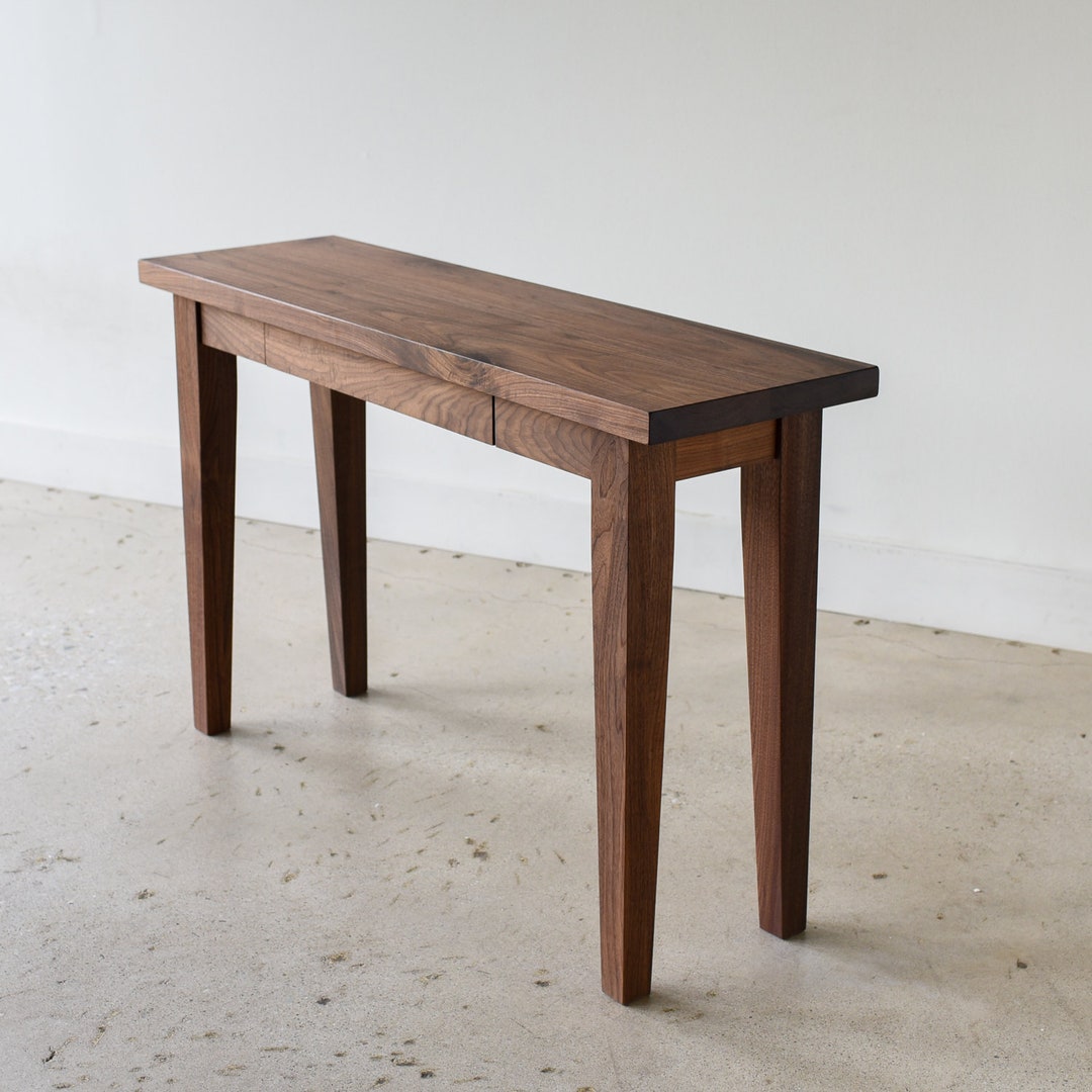 Tapered Leg Console Table With Hidden Drawer - Etsy