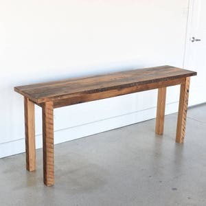 Farmhouse Reclaimed Wood Console Table - Etsy