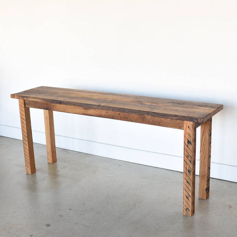 Farmhouse Reclaimed Wood Console Table - Etsy