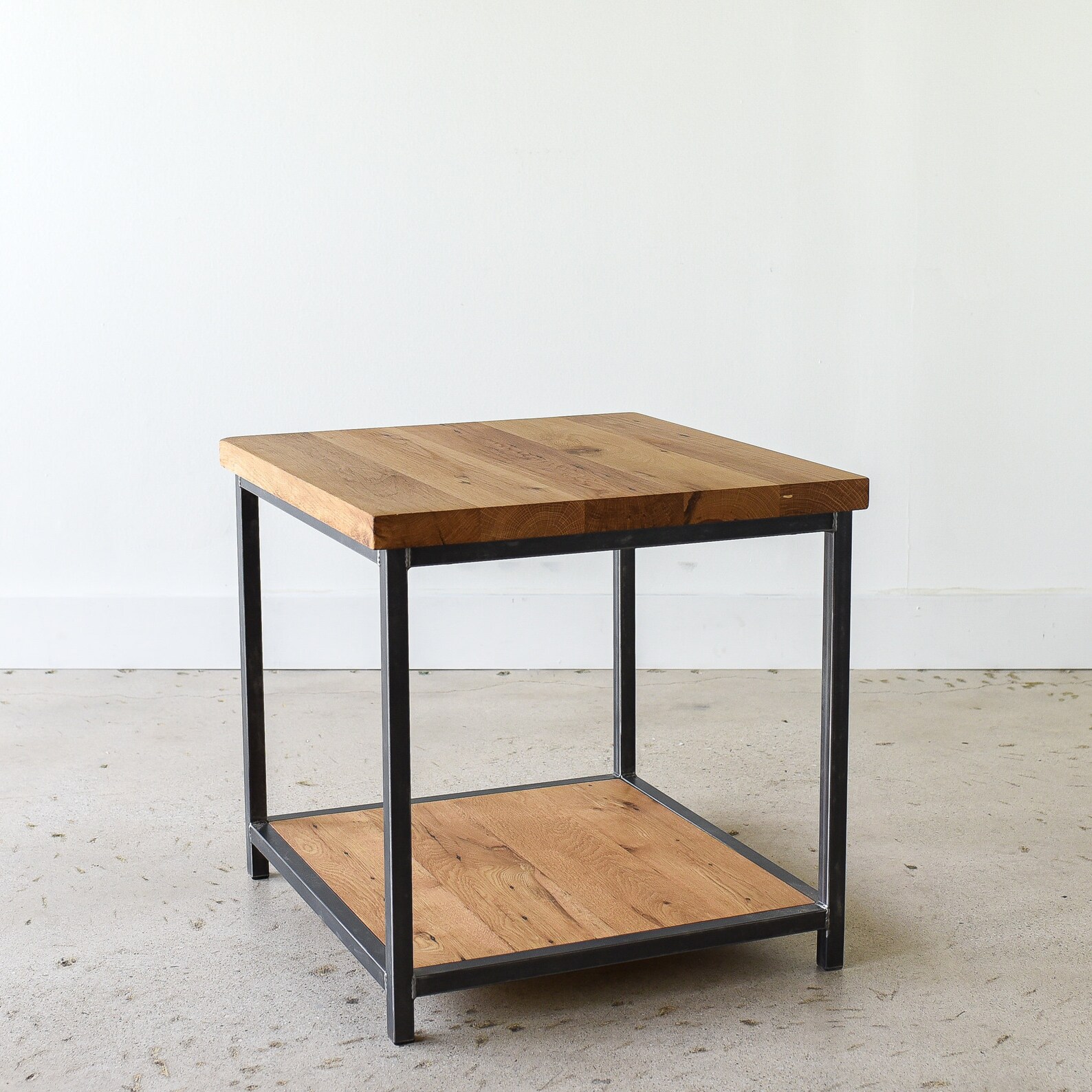 Side Table Made From Reclaimed Wood / Industrial Frame With - Etsy