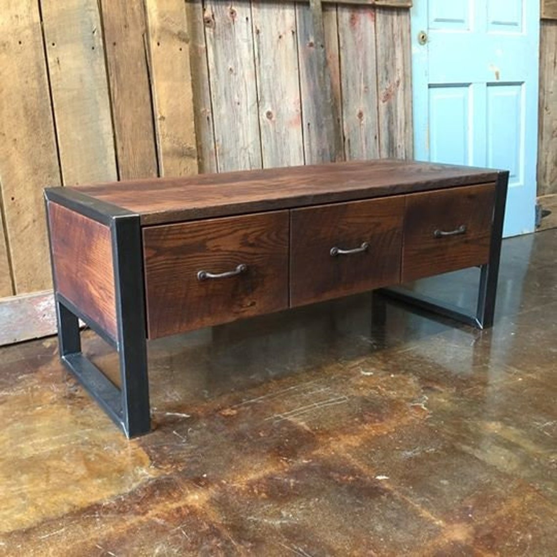 48 Farmhouse Storage Bench / Entryway Reclaimed Wood - Etsy
