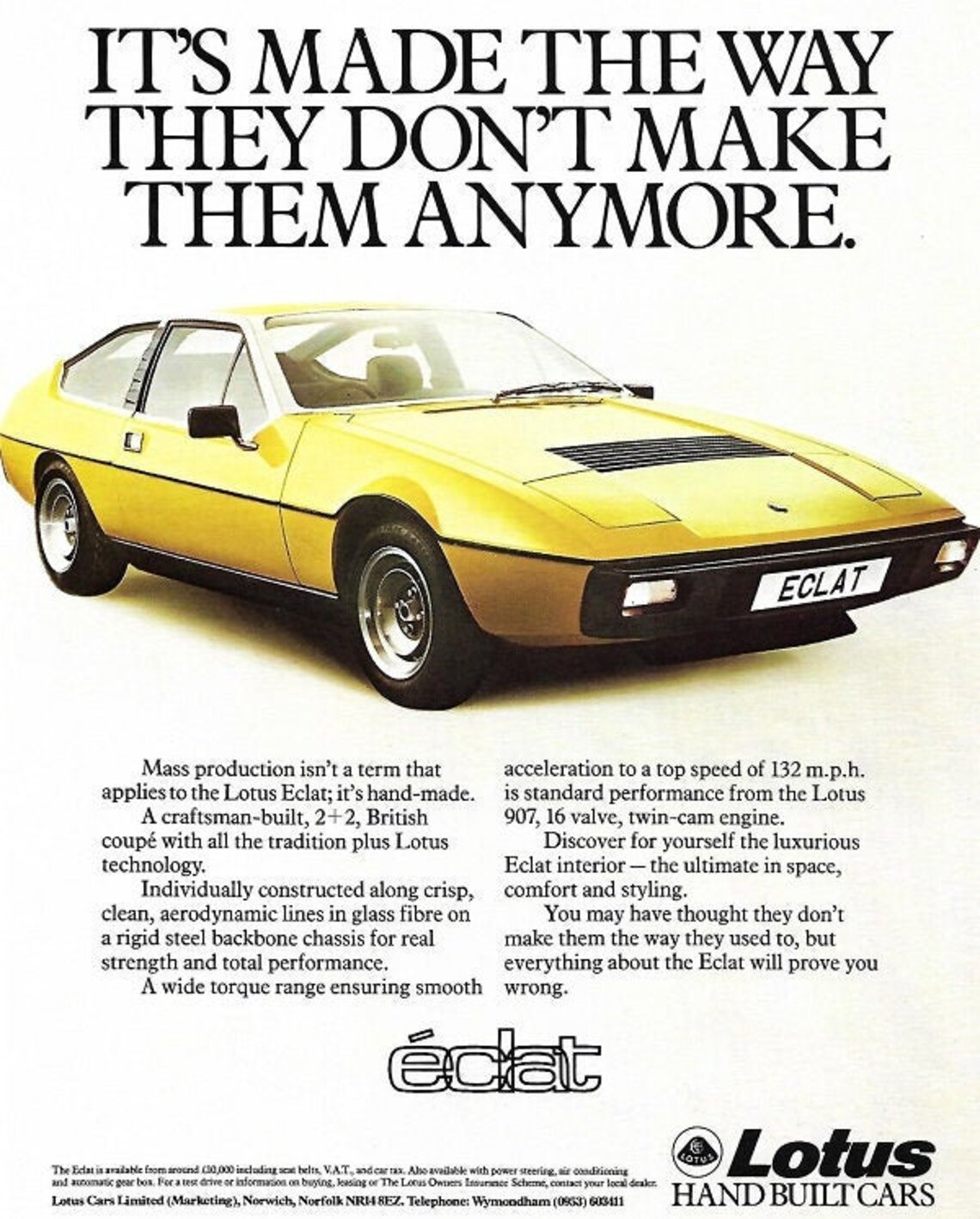 Lotus Car Print 1978, Original Advertising Wall Art - Etsy