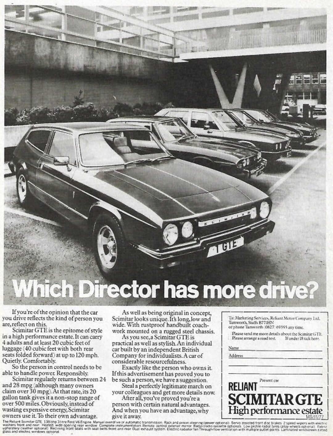Reliant Scimitar Car Print 1977, Original Advertising Wall Art - Etsy