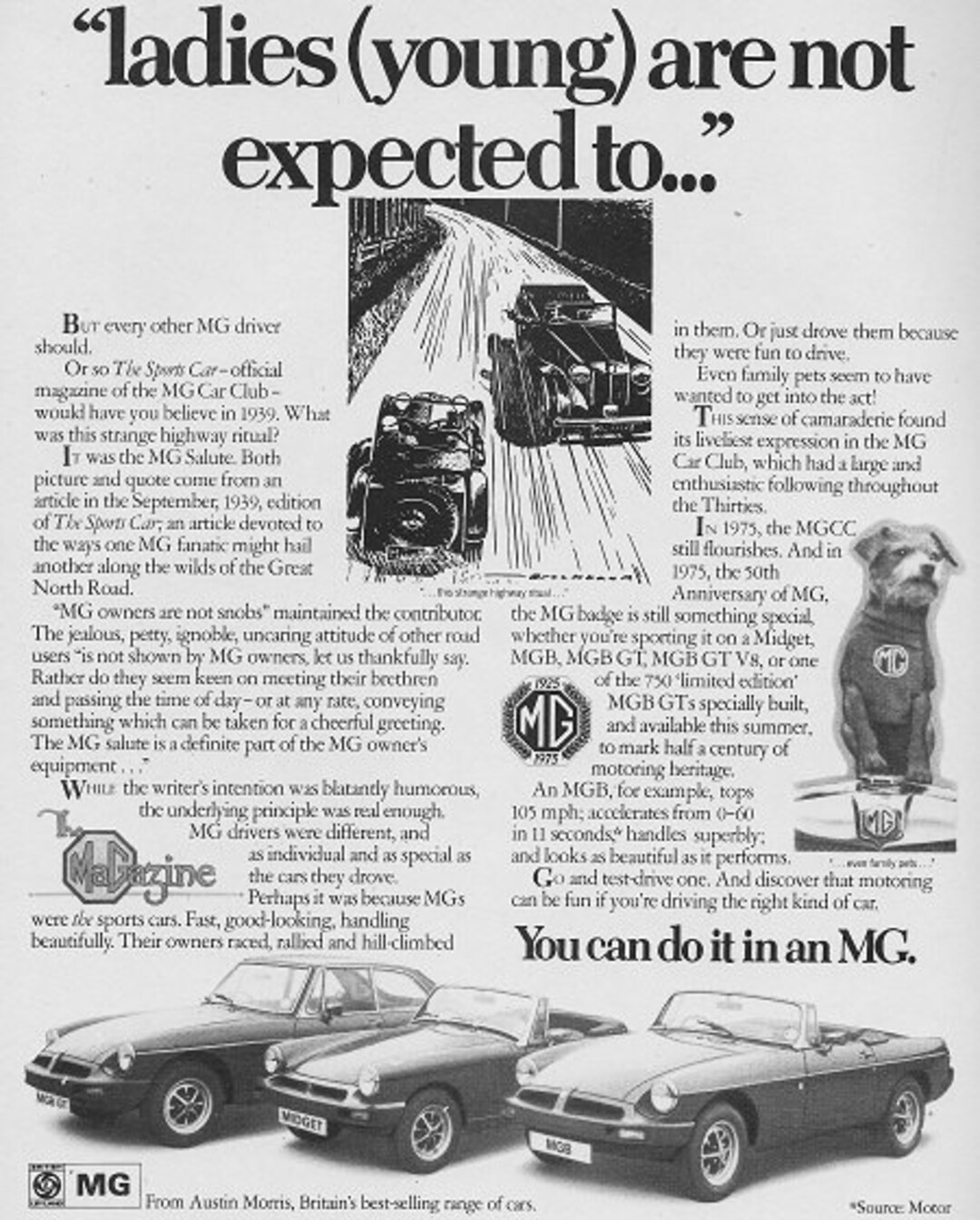 MG Car Print 1975, Advertising Wall Art - Etsy