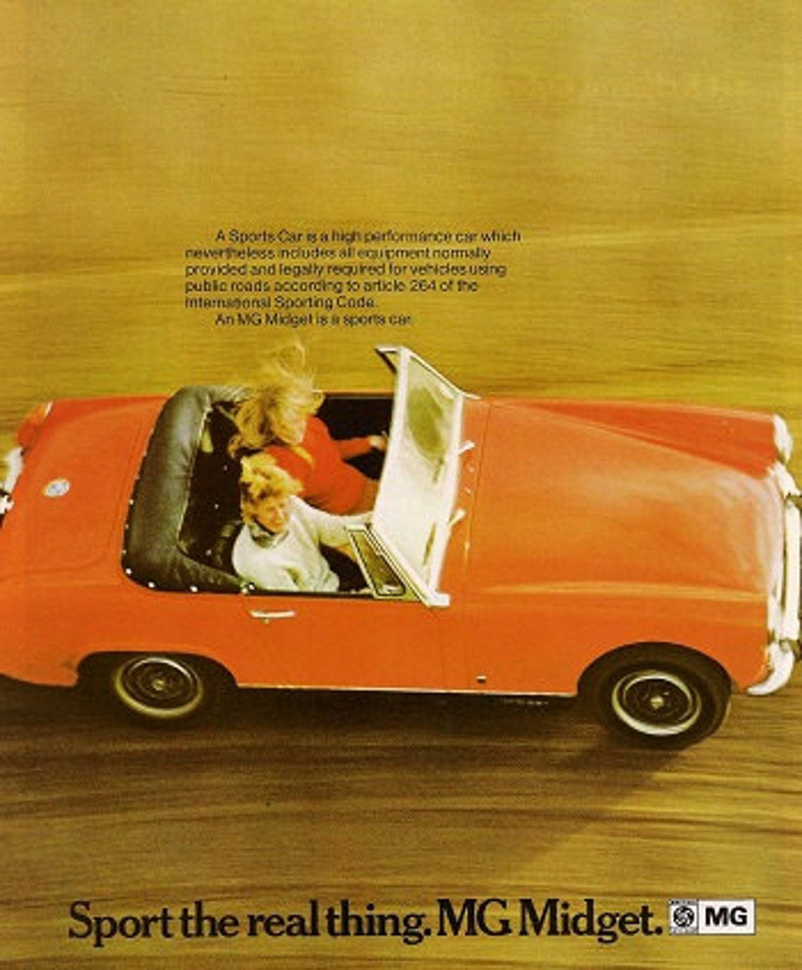 MG Midget Car Print 1971, Advertising Wall Art - Etsy