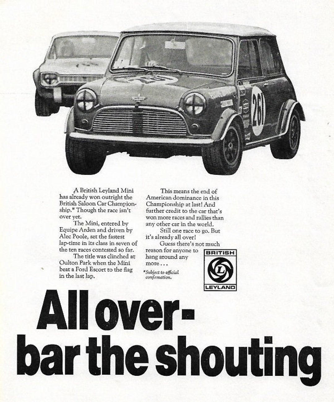 Mini Car Print 1969 Original Advertising Wall Art - Etsy