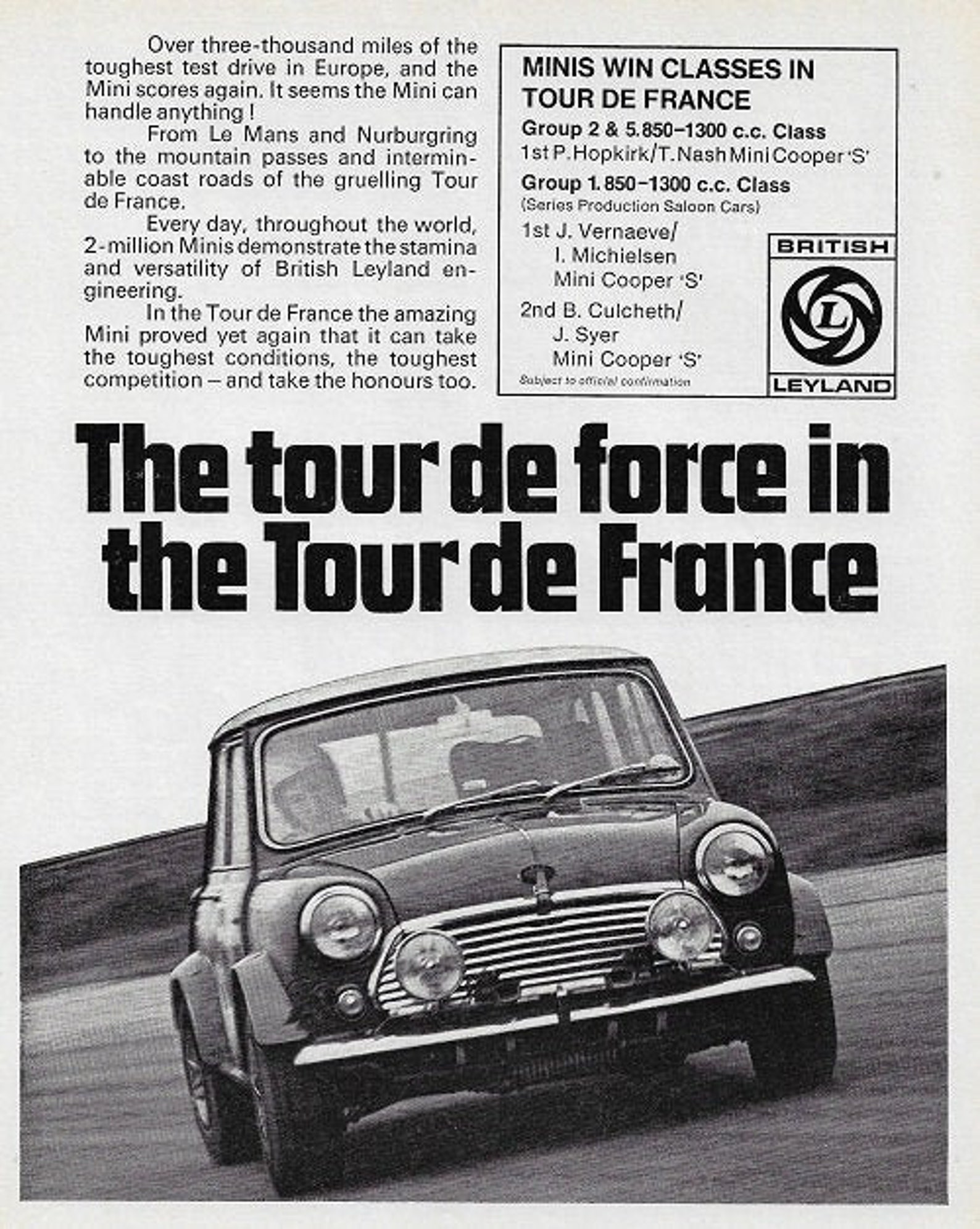 Mini Cooper Car Print 1969, Original Advertising Wall Art - Etsy