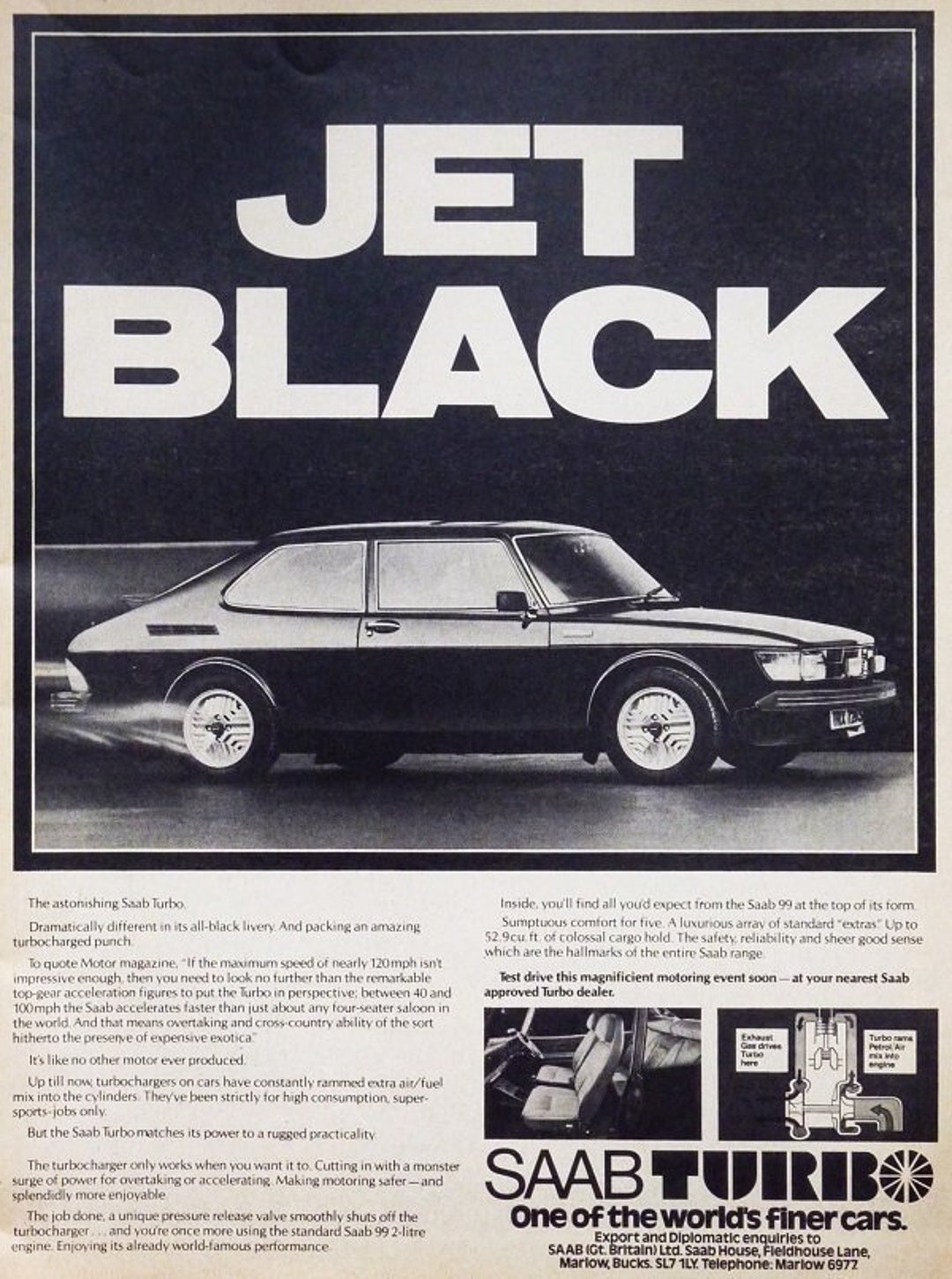 Saab Turbo Car Print 1978, Original Advertising Wall Art - Etsy