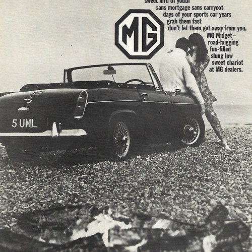 MG Midget Car Print 1971 Advertising Wall Art - Etsy