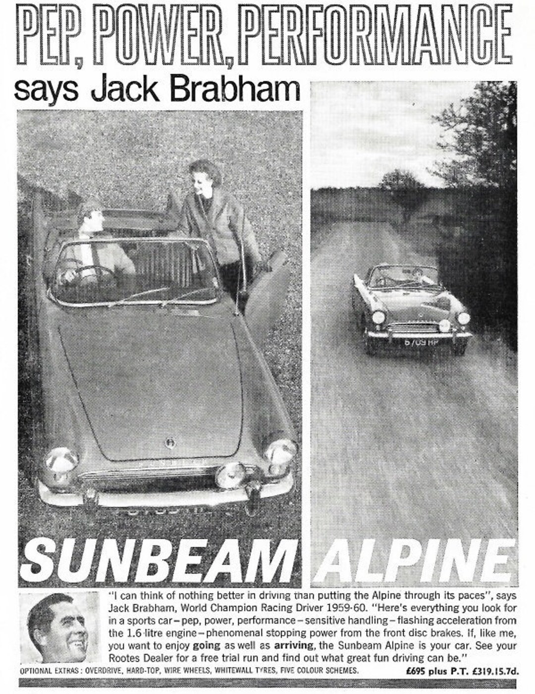 Sunbeam Alpine Car Print 1961, Original Advertising Wall Art - Etsy