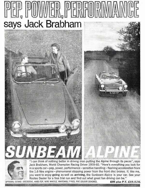 Sunbeam Alpine Car Print 1961, Original Advertising Wall Art - Etsy
