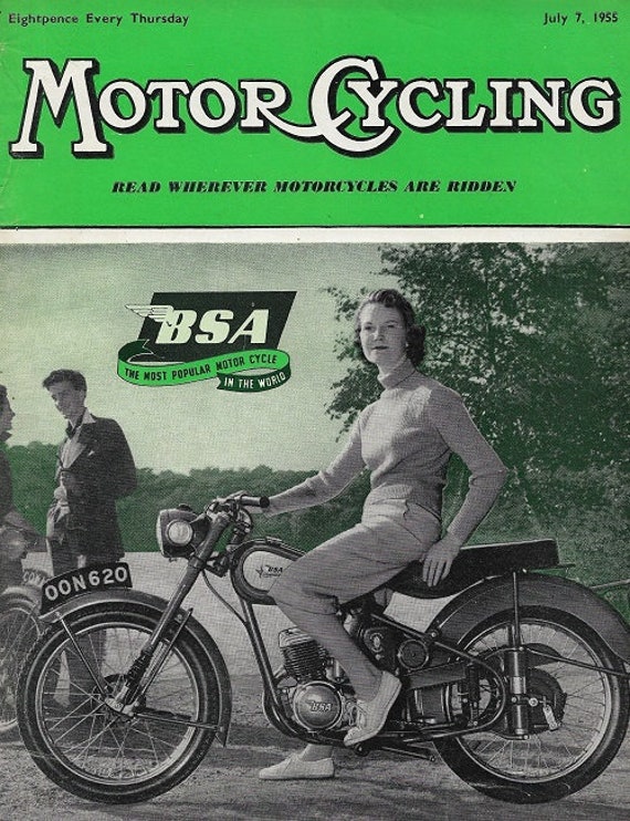 BSA Motorcycle Print 1955 Advertising Wall Art - Etsy