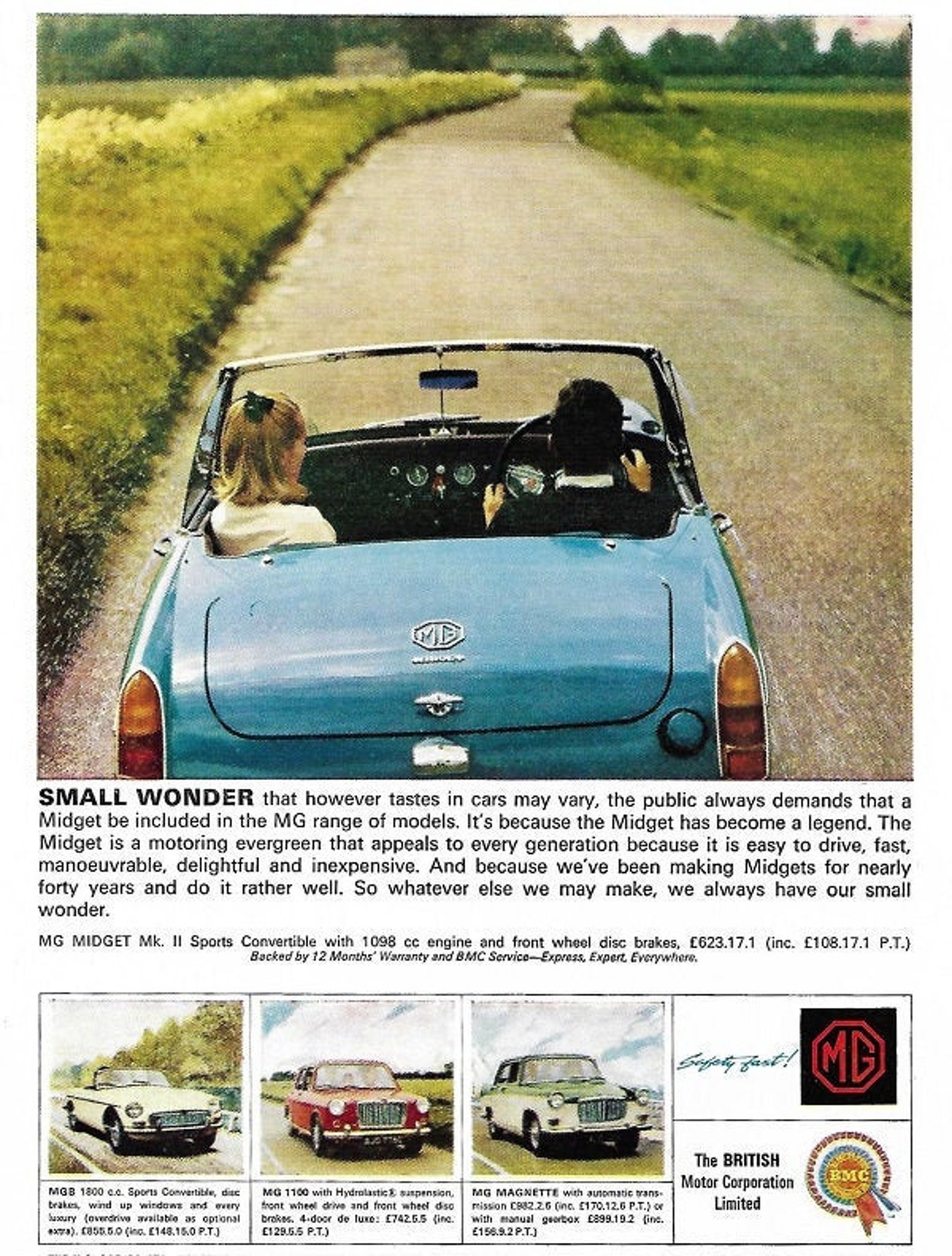 MG Car Print 1965, Original Advertising Wall Art - Etsy