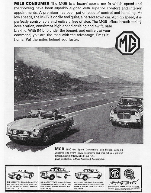 MG Car Print 1965, Original Advertising Wall Art - Etsy