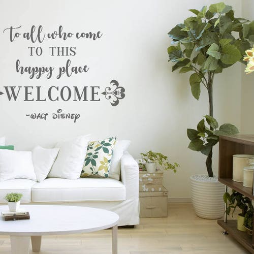 36x16 CUSTOM: Walt Disney to All Who Come to This Happy Place - Etsy