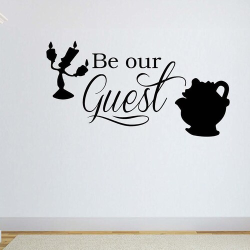 Be Our Guest Wall Decal Sign Beauty and the Beast Poster Walt - Etsy