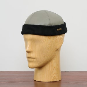 NAVY WATCH Leather Dock Worker Beanie Stevedore Longshoreman Cap With ...