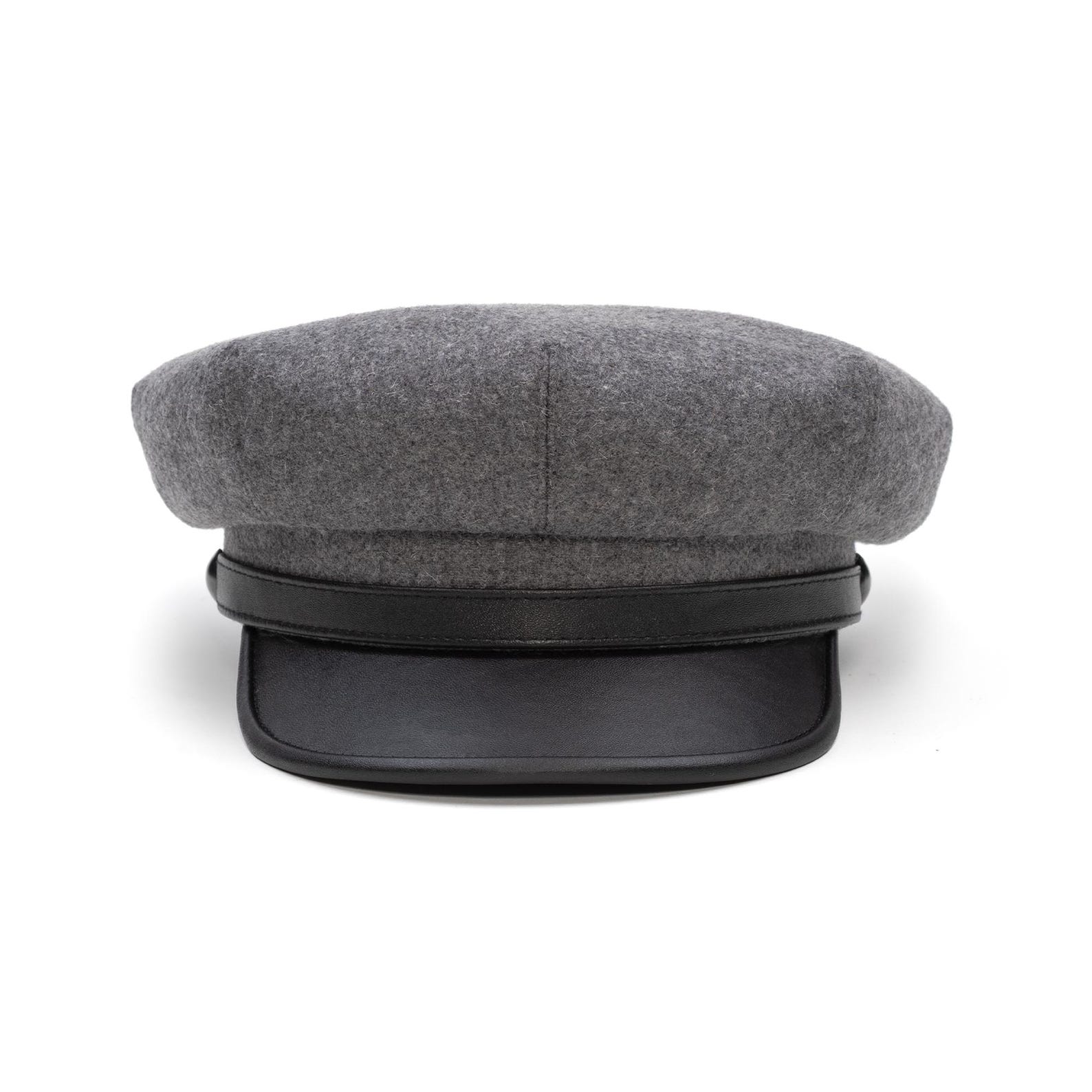 MOTO Motorcycle Biker Peaked Cap Wool Cloth Leather Brim Riding Harley ...