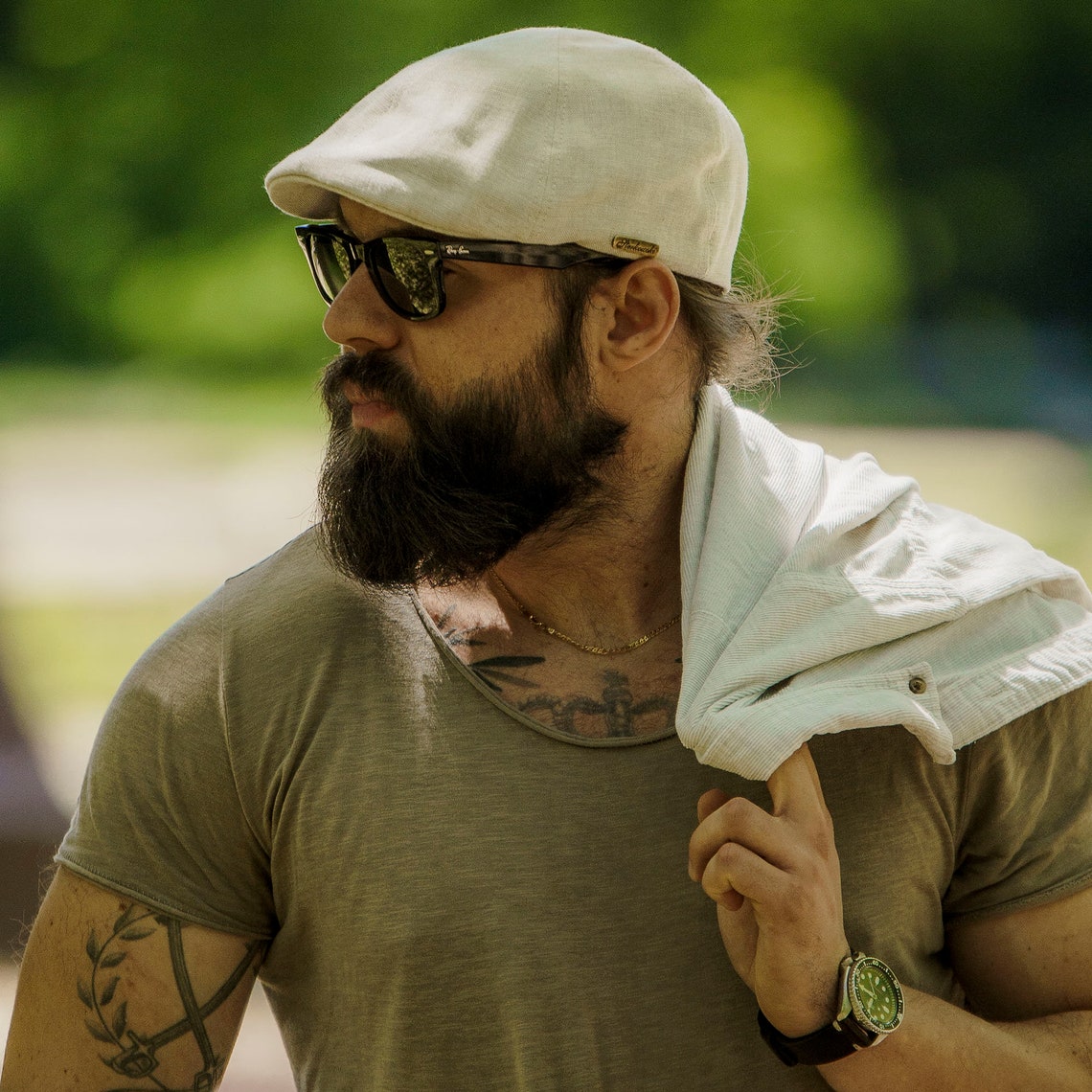 RUSTY Linen Duckbill Mens Summer Flat Cap Cabbie Ivy League - Etsy