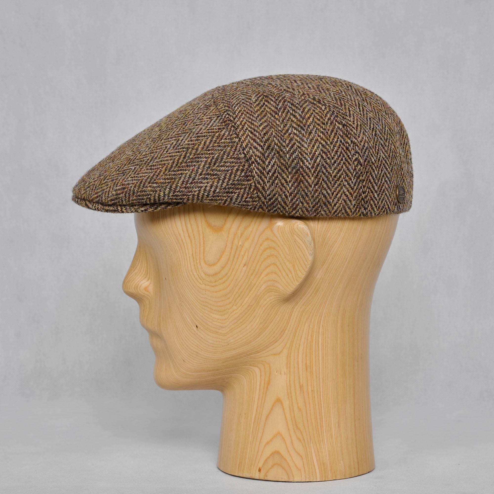 IVY FIVE Harris Tweed Flat Cap 5-panel Scottish Wool Mens Womens Autumn ...