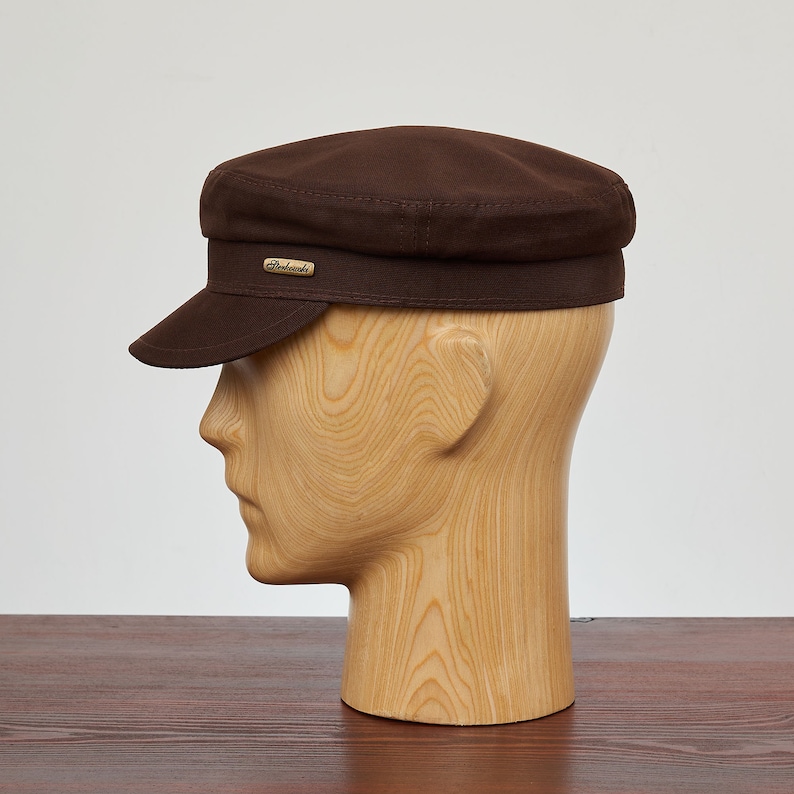 TRAWLER Cotton Breton Fisherman Cap Sailor Captains Nautical Skipper ...