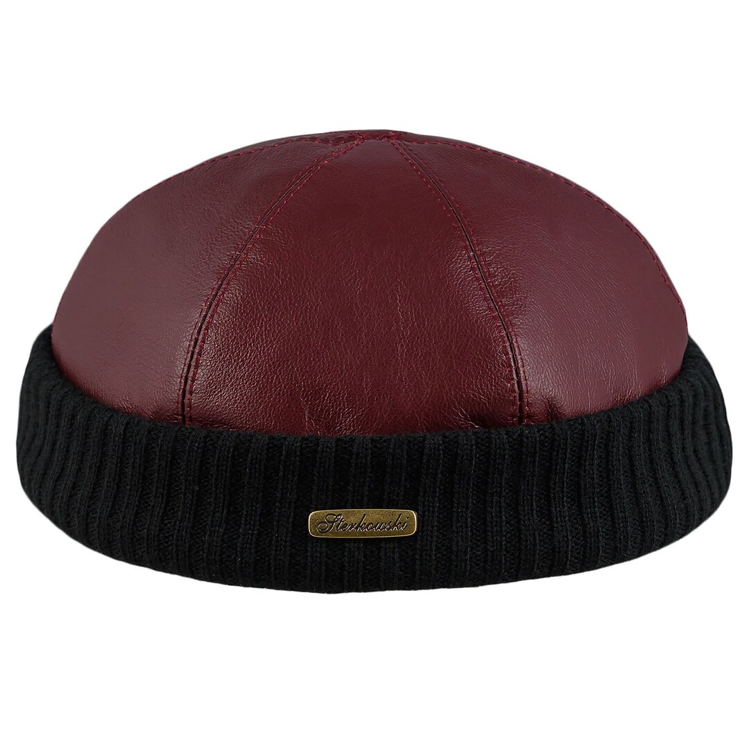 SALE - NAVY WATCH Leather Dock Worker Beanie Stevedore Longshoreman Cap ...