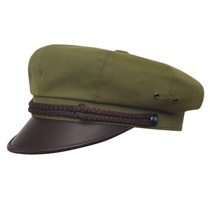 HARLEY Cotton Leather Visor Motorcycle Cap Rockabilly Biker Chopper ...