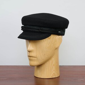 CHANDLER Wool Fiddler Cap With Embroidered Tape Twine Seaman Greek ...