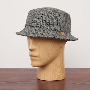 GLEN Harris Tweed Bucket Wool Hat Warm Quilted Lining Boonie Fisherman ...