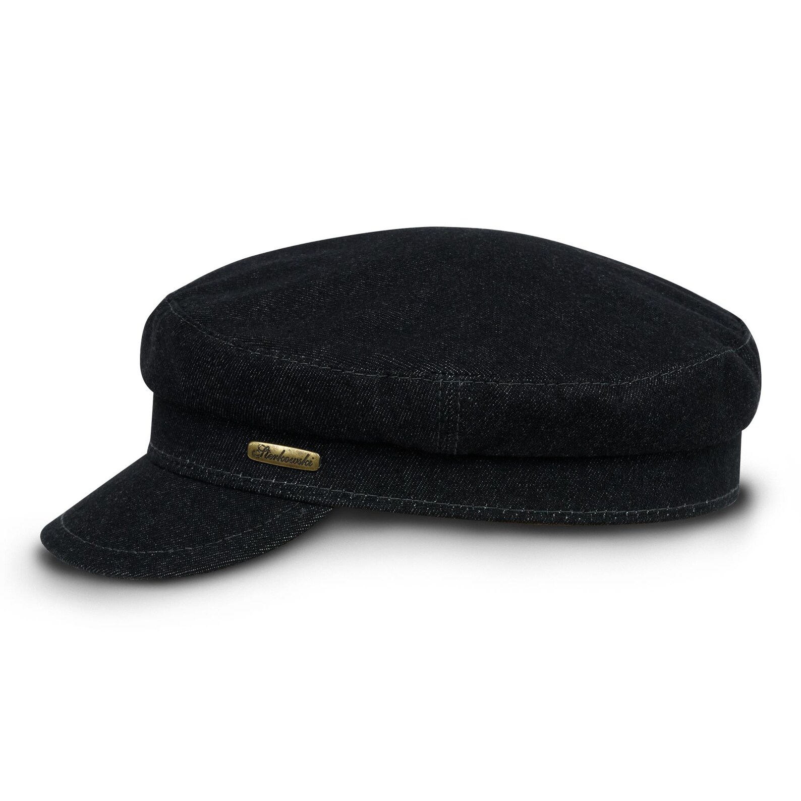 TRAWLER Denim Breton Fisherman Cap Sailor Captains Nautical Skipper ...