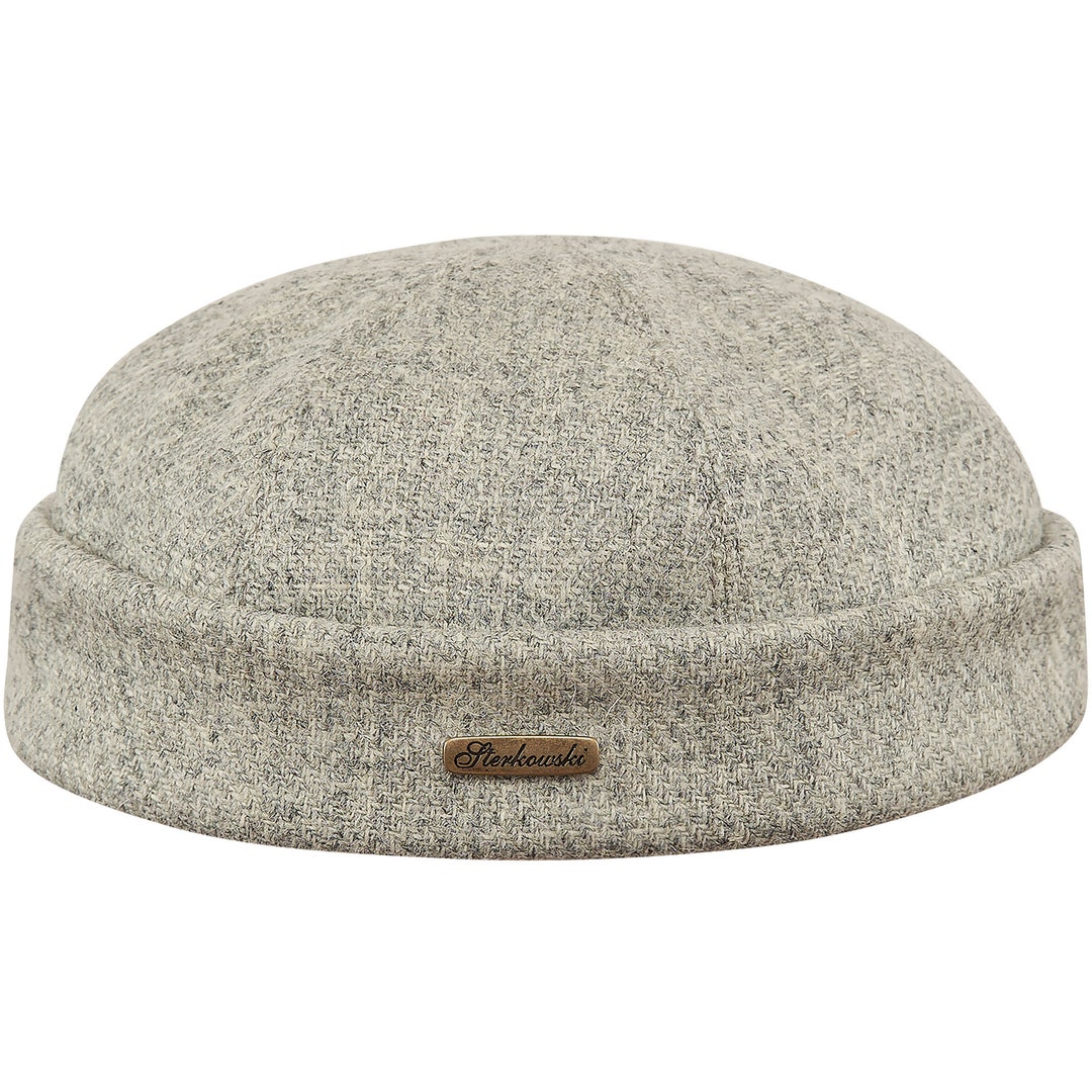 DOCKER Harris Tweed Beanie Cap Pure Genuine Scottish Wool Leon ...