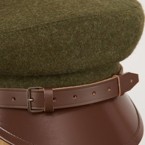 DANUBE MOD 1 Wool Cloth Lacquered Peaked Cap Cabbie Chauffeur Hat Train ...