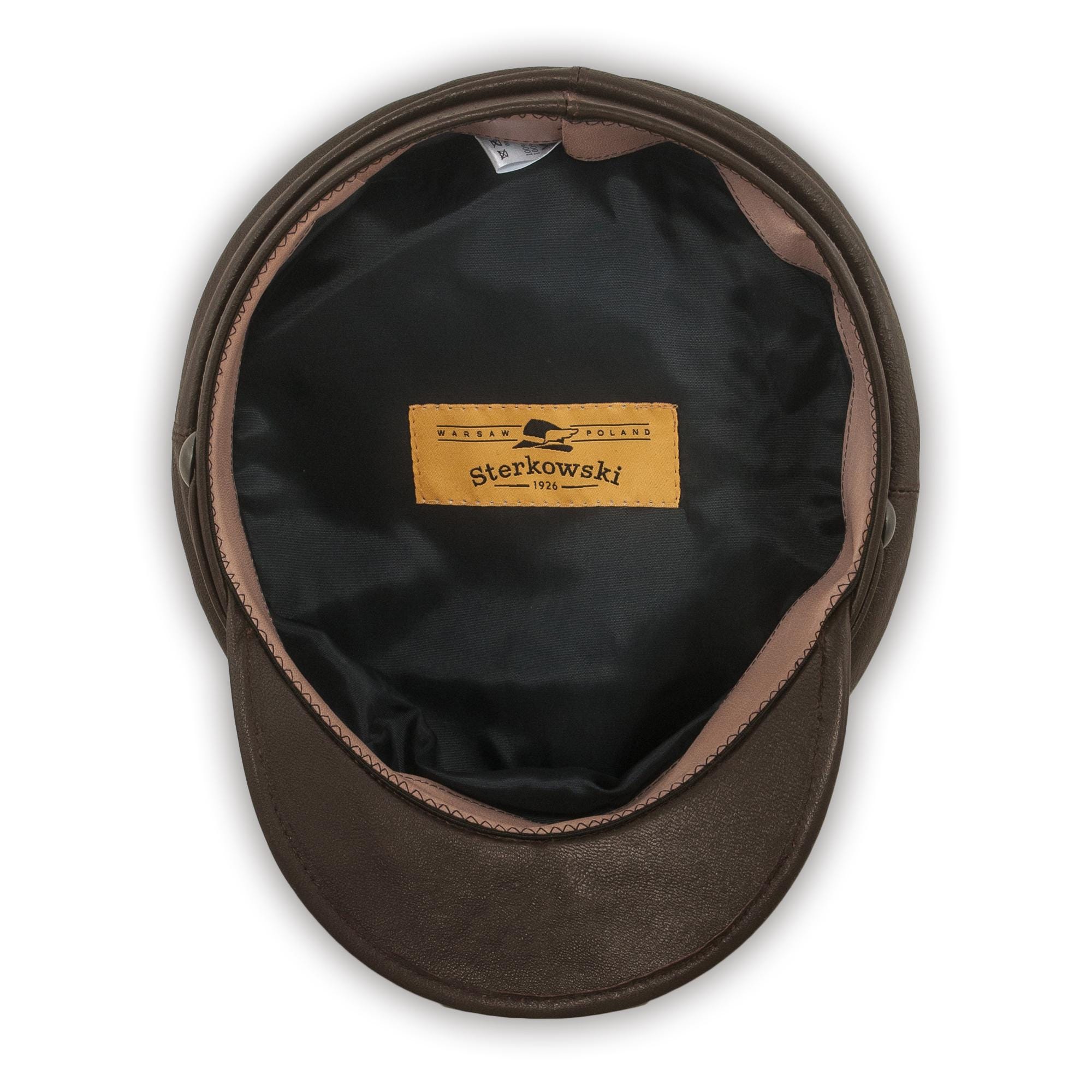 TRAWLER Genuine Leather Breton Greek Fisherman Cap Sailor Captains ...