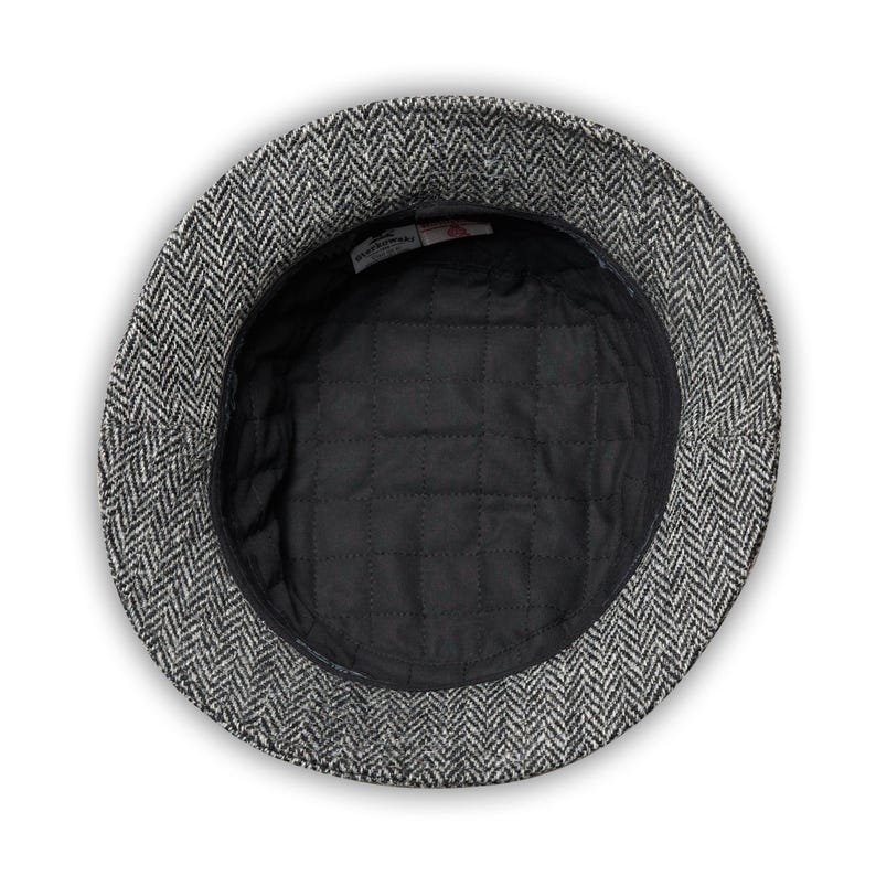 GLEN Harris Tweed Bucket Wool Hat Warm Quilted Lining Boonie Fisherman ...