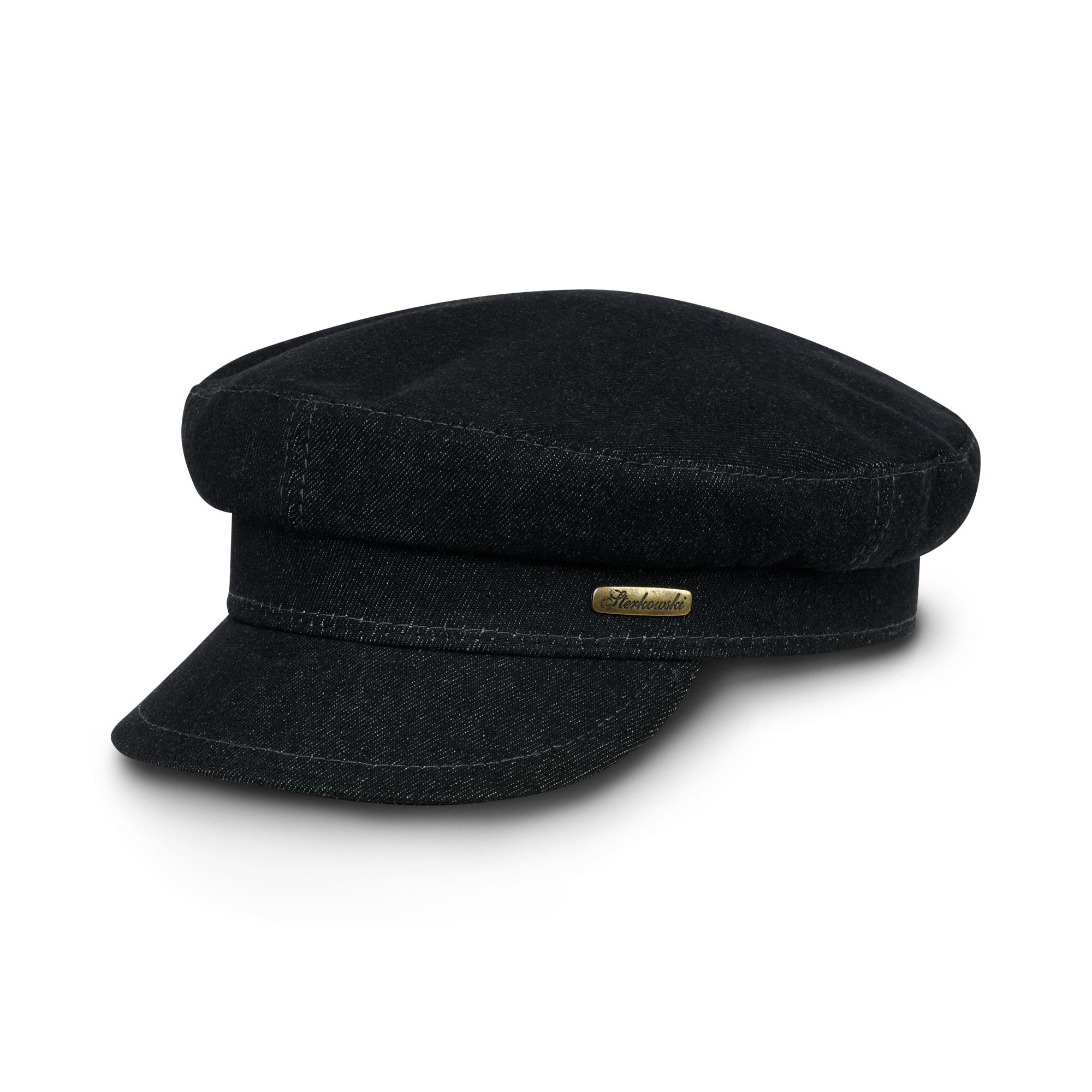 TRAWLER Denim Breton Fisherman Cap Sailor Captains Nautical Skipper ...