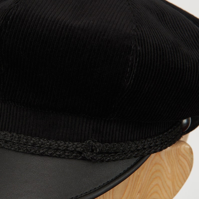 HARLEY Corduroy Cotton Leather Visor Motorcycle Cap Rockabilly Biker ...