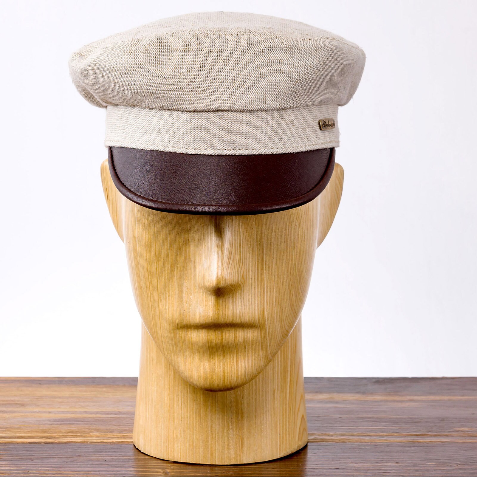 FIDDLER Linen Skin Peaked Greek Fisherman Cap Airy Light | Etsy