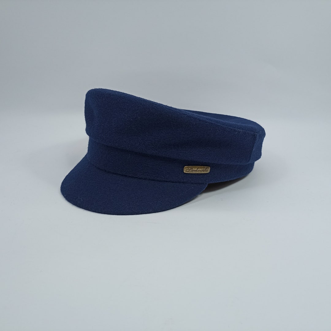 SALEFIDDLER 65cm Wool Cloth Jewish Tevia Peaked Cap Sailor Greek ...