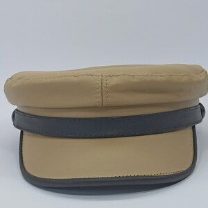 SALE!-TRAWLER 57cm Genuine Leather Breton Greek Fisherman Cap Sailor ...
