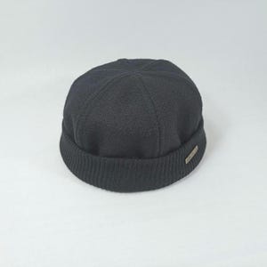 SALE!-NAVY 56cm WATCH Wool Cloth Dock Worker Beanie Stevedore Longshoreman Cap With Ribbing ...