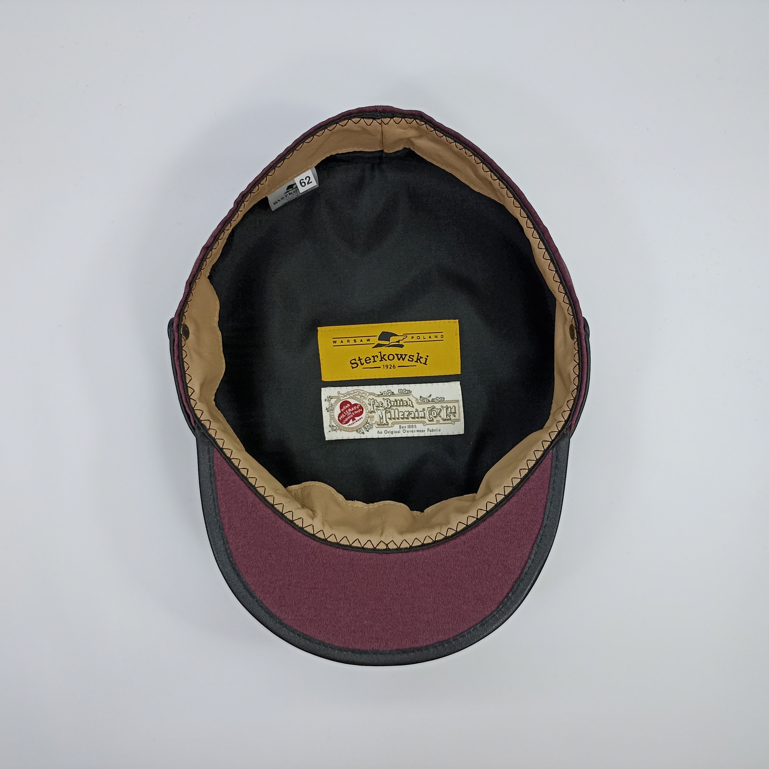 SALE!-RINGO 62cm Waxed Cotton Peaked Cap Breton Style Leather Strap ...