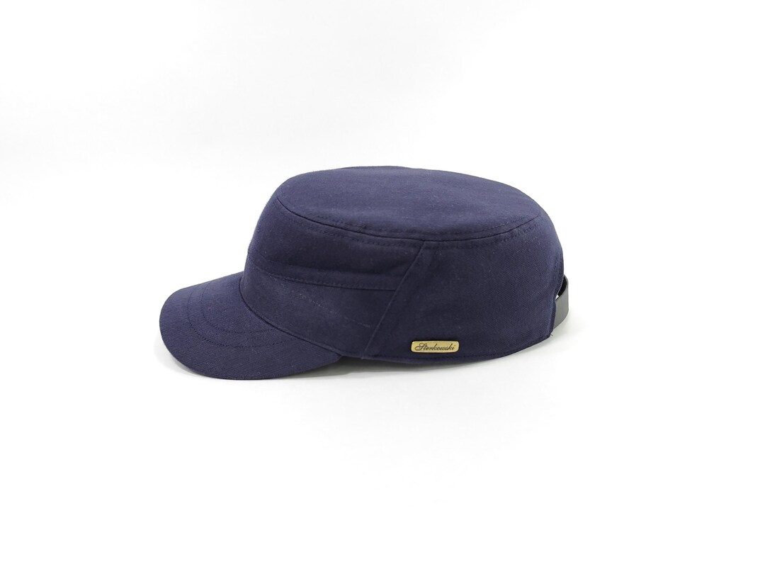 SALE PATROL 63cm Waxed Cotton Patrol Cap Navy Blue Duty Ranger Jockey ...
