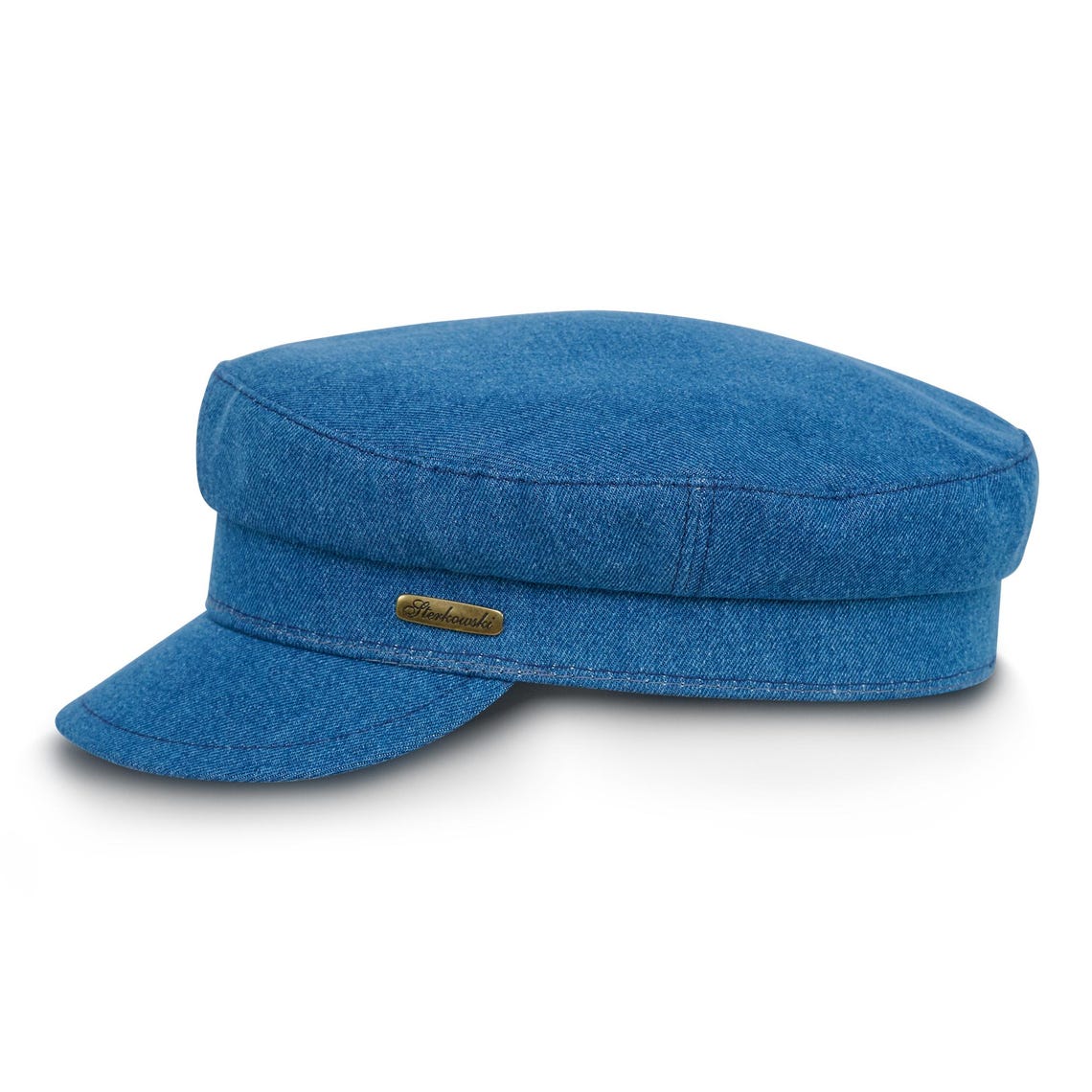 TRAWLER Denim Breton Fisherman Cap Sailor Captains Nautical Skipper ...