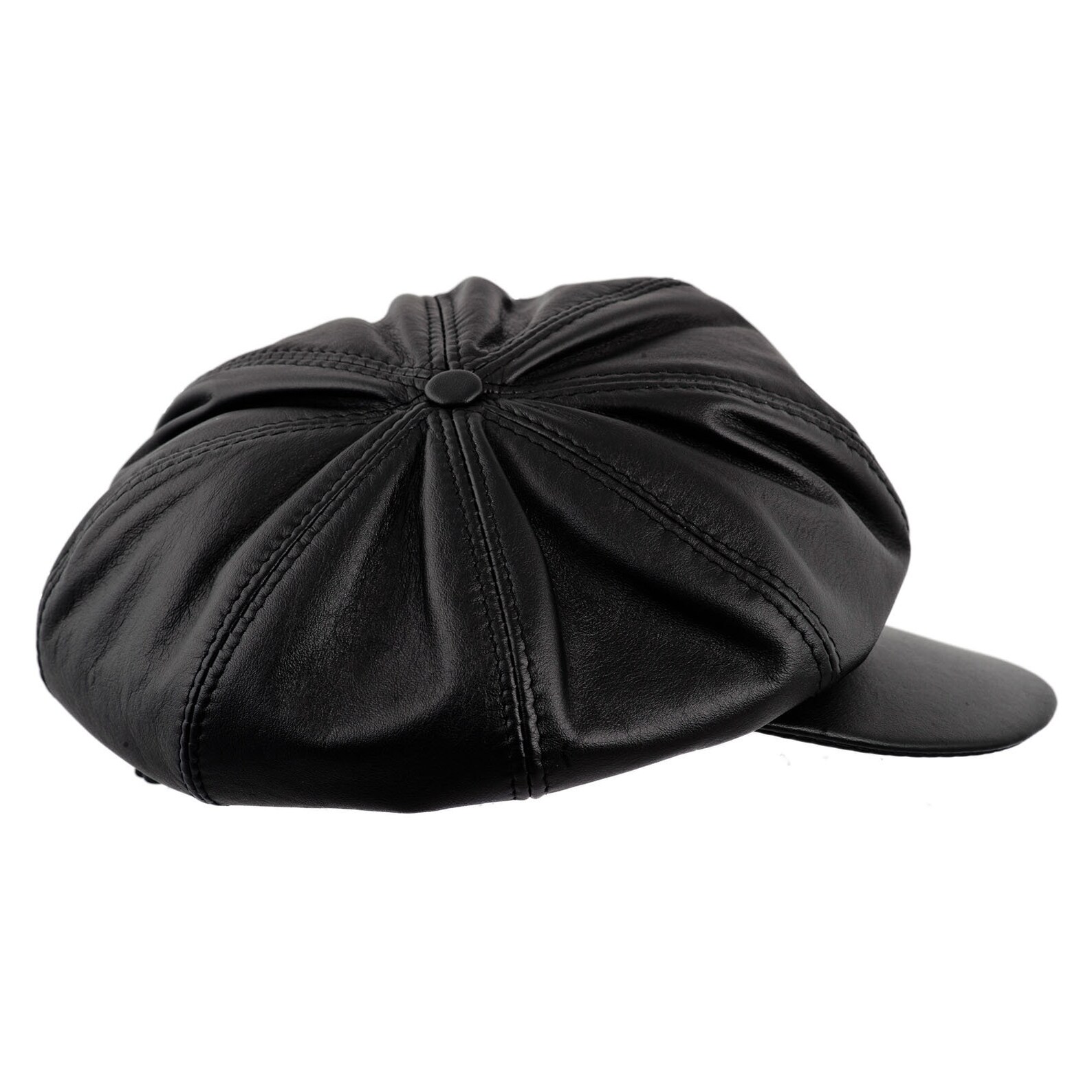 JIMMY Natural Leather Newsboy Baker Boy Balloon 8 Panels Cap - Etsy