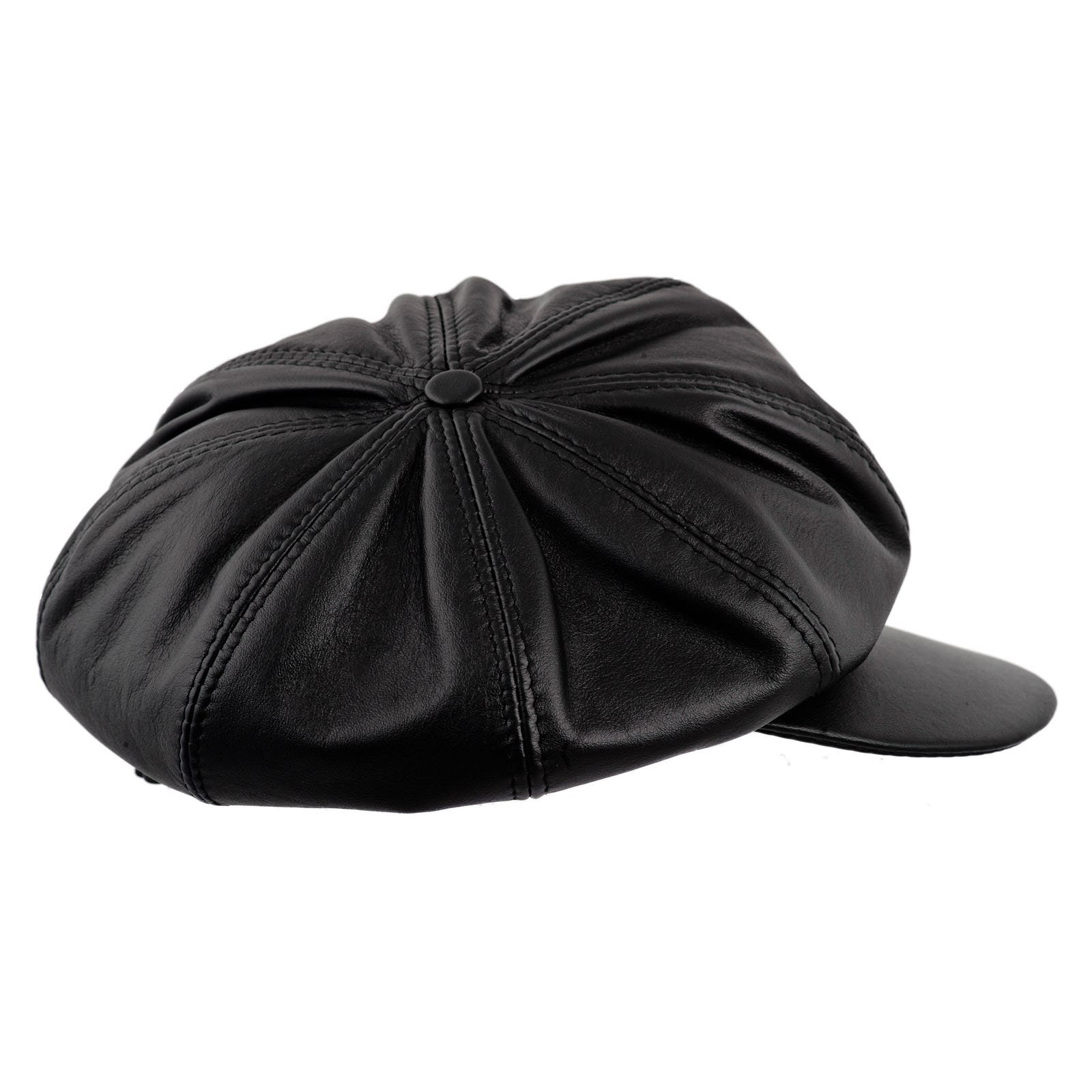 JIMMY Natural Leather Newsboy Baker Boy Balloon 8 Panels Cap - Etsy