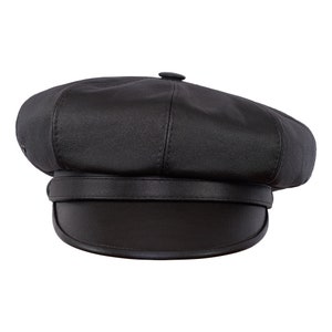 HARLEY Natural Leather Peaked Motorcycle Cap Rockabilly Punk Style ...